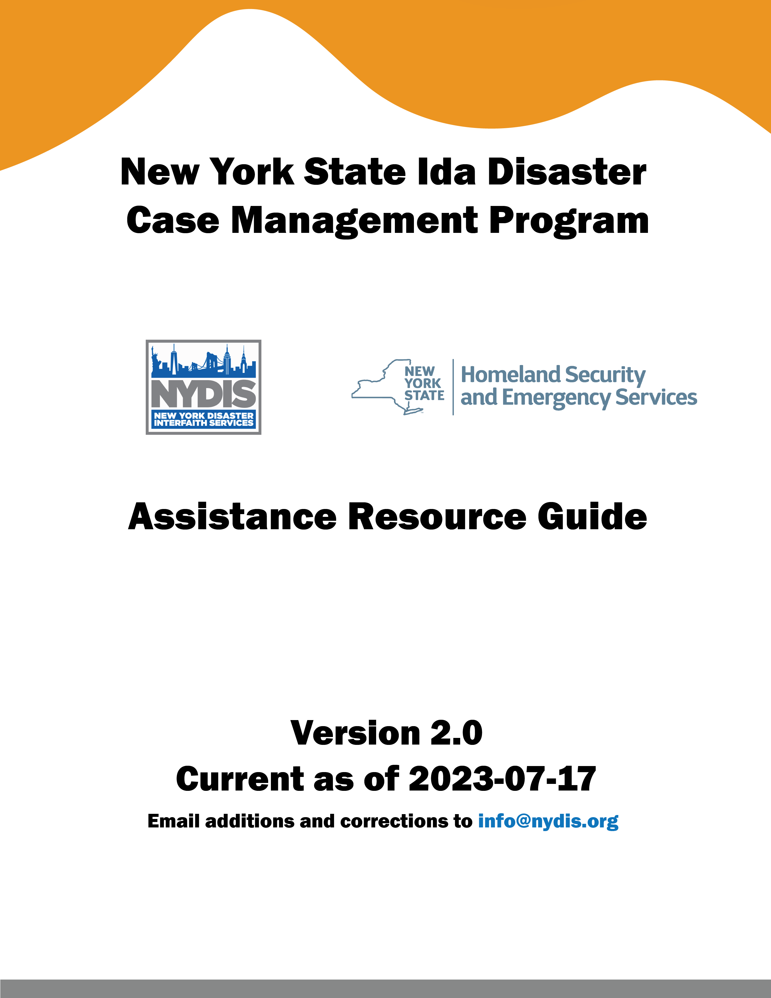 Ida DCMP Assistance Resource Guide | New York Disaster Interfaith Services